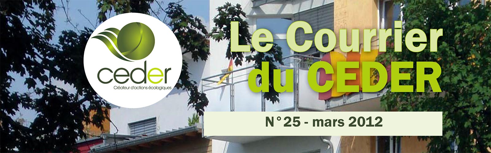 Courrier du CEDER - Mars 2012 - CEDER