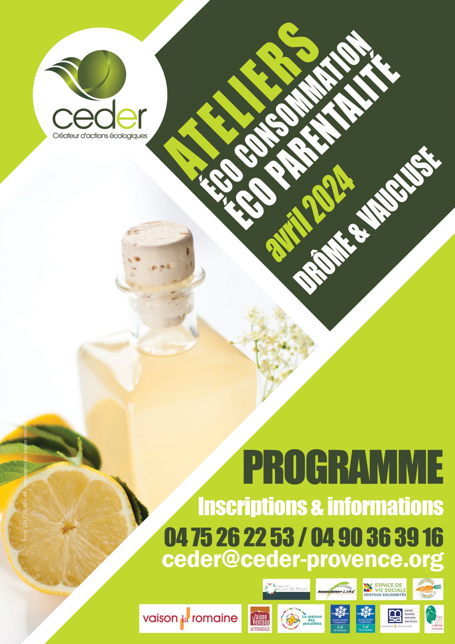 PROGRAMME DU CEDER AVRIL 2024 - CEDER